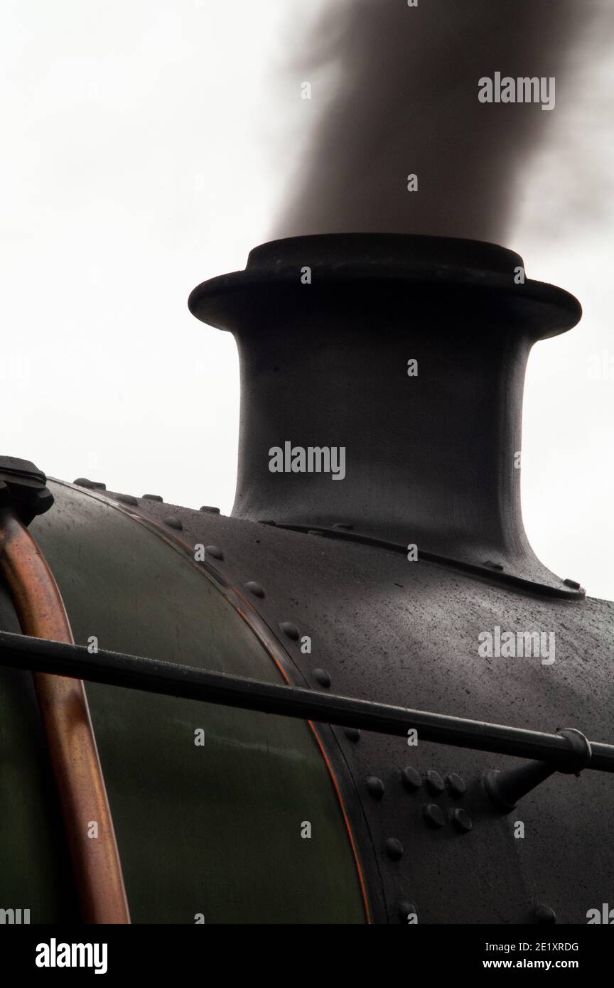Smoke stack chimney on British Railways Standard Class 4 4-6-0 steam ...