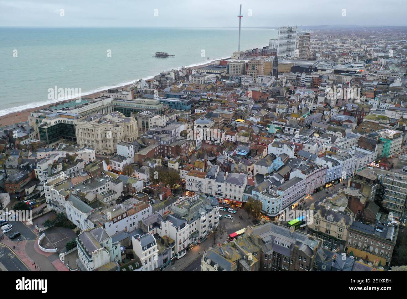 Aerial view of Brighton and Hove, East Sussex UK Stock Photo - Alamy