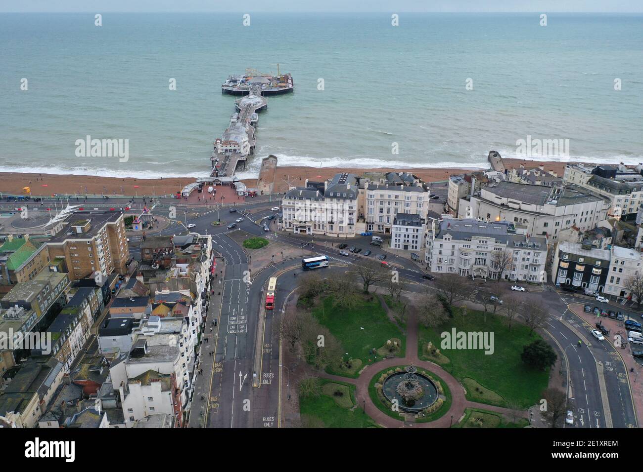 Aerial view of Brighton and Hove, East Sussex UK Stock Photo - Alamy