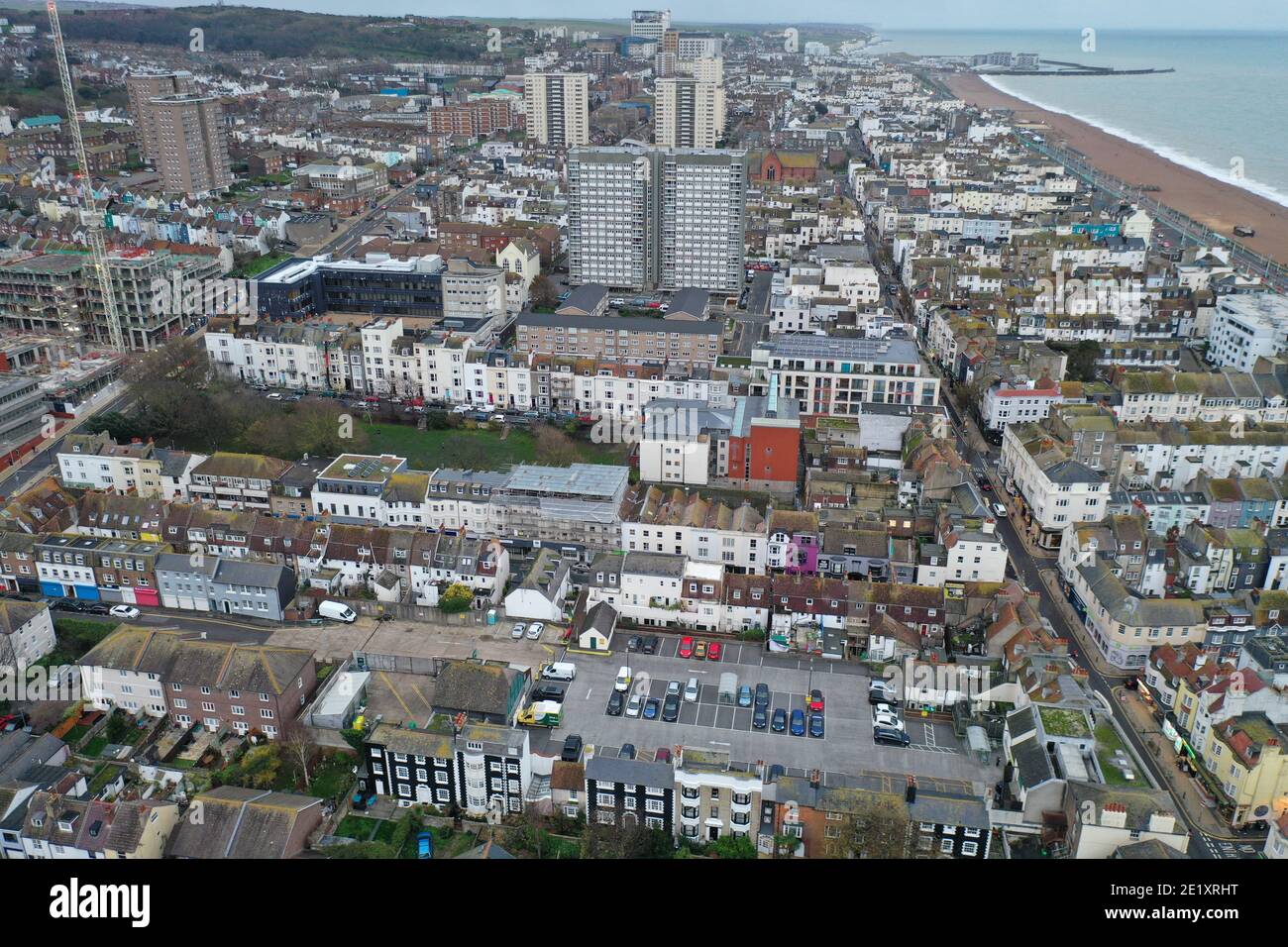 Aerial view of Brighton and Hove, East Sussex UK Stock Photo - Alamy