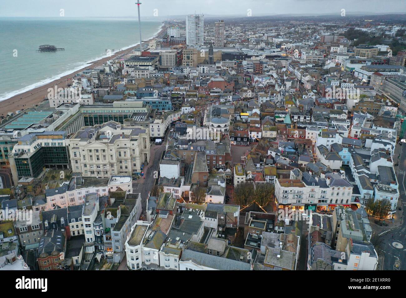 Aerial view of Brighton and Hove, East Sussex UK Stock Photo - Alamy