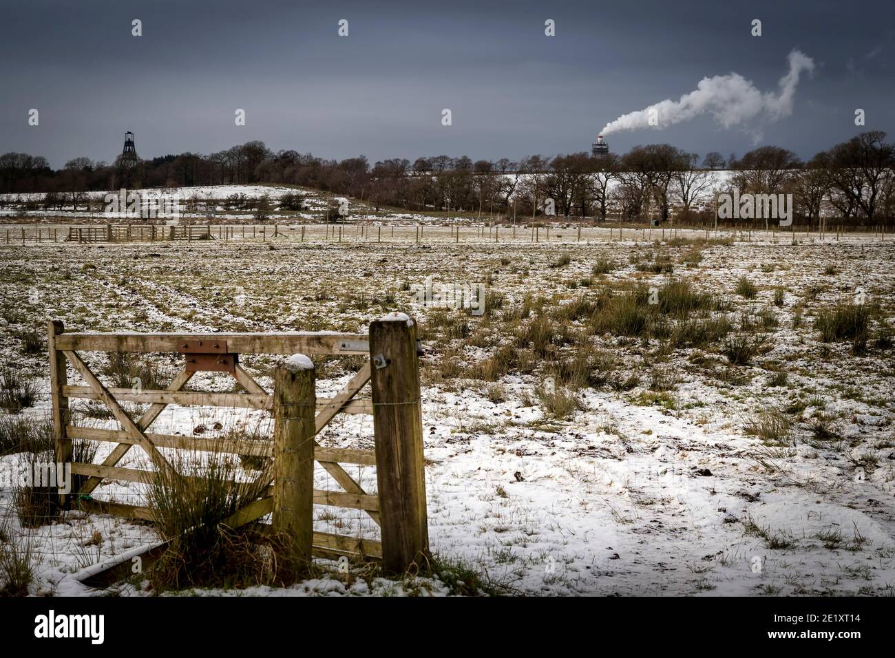the A frame at Auchinleck in winter Stock Photo - Alamy