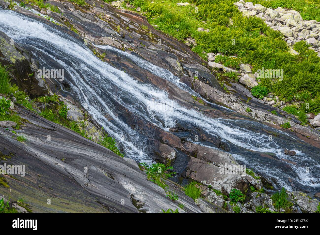 Beautiful river with crystal clear water among fall forest Stock Photo ...