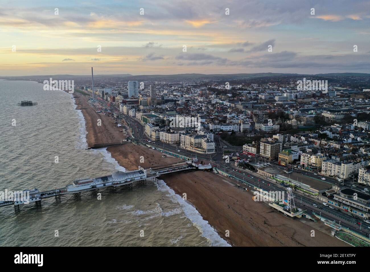 Aerial view of Brighton and Hove, East Sussex UK Stock Photo - Alamy