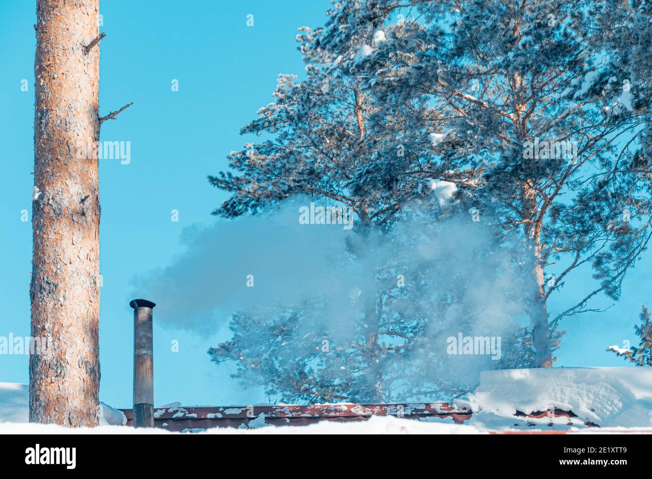 Chimney smoke cottage hi-res stock photography and images - Alamy