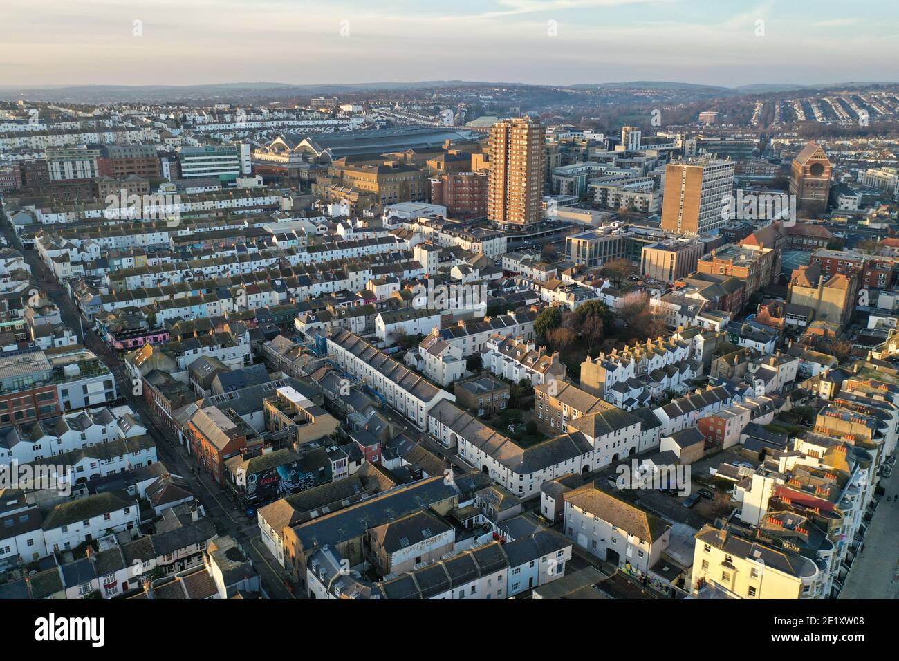 Aerial view of Brighton and Hove, East Sussex UK Stock Photo - Alamy