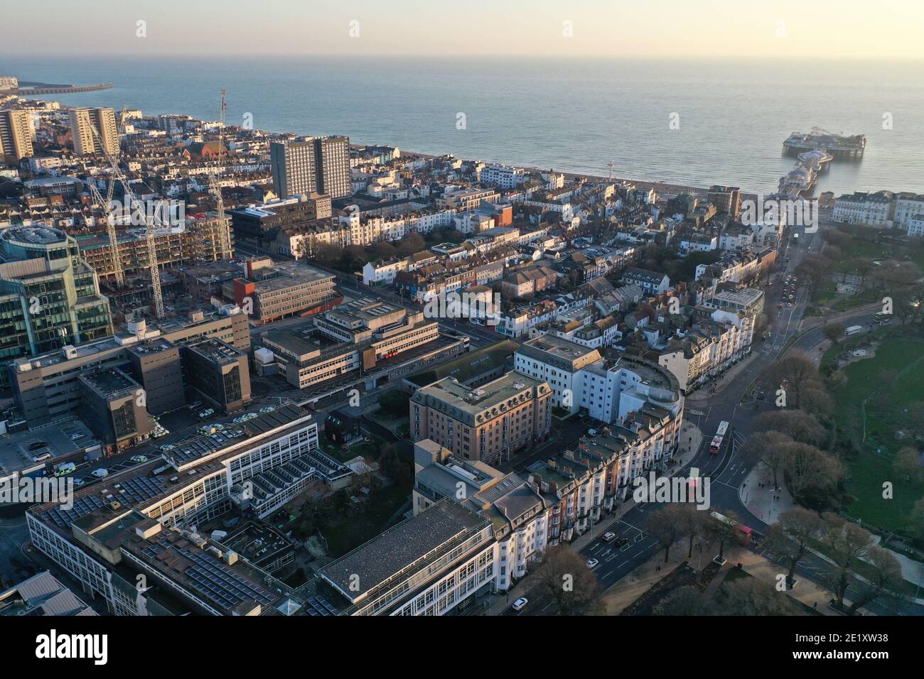 Aerial view of Brighton and Hove, East Sussex UK Stock Photo - Alamy