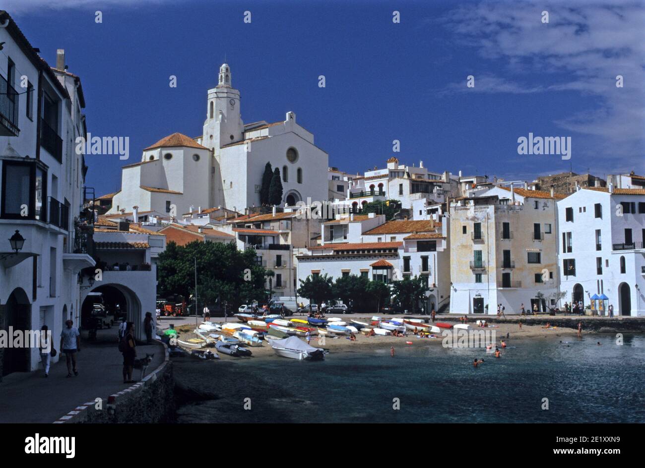 Port of Cadaques village, Costa Brava, Spain Stock Photo - Alamy