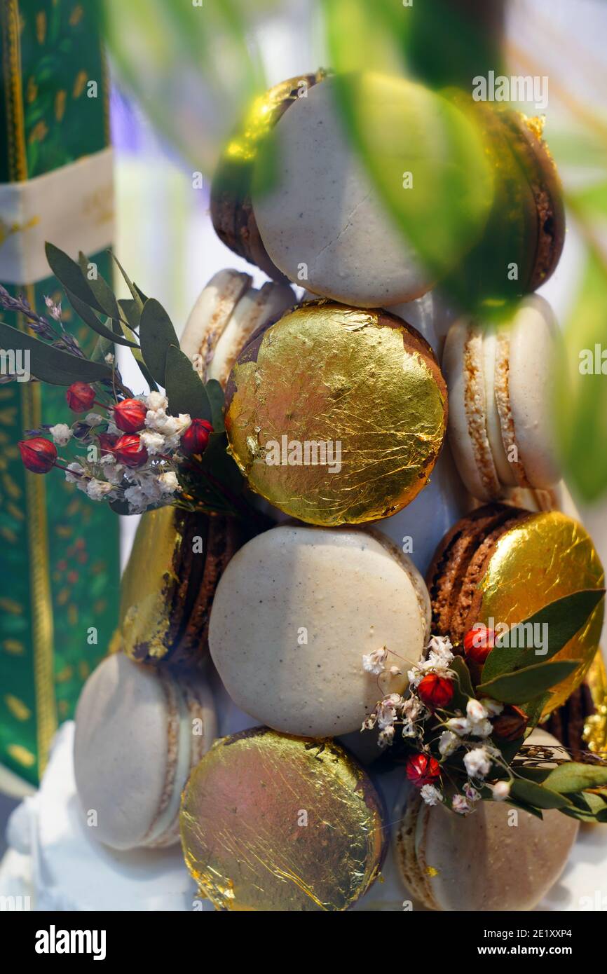 PARIS, FRANCE -7 JAN 2021- View of Laduree macaron store in Paris ...
