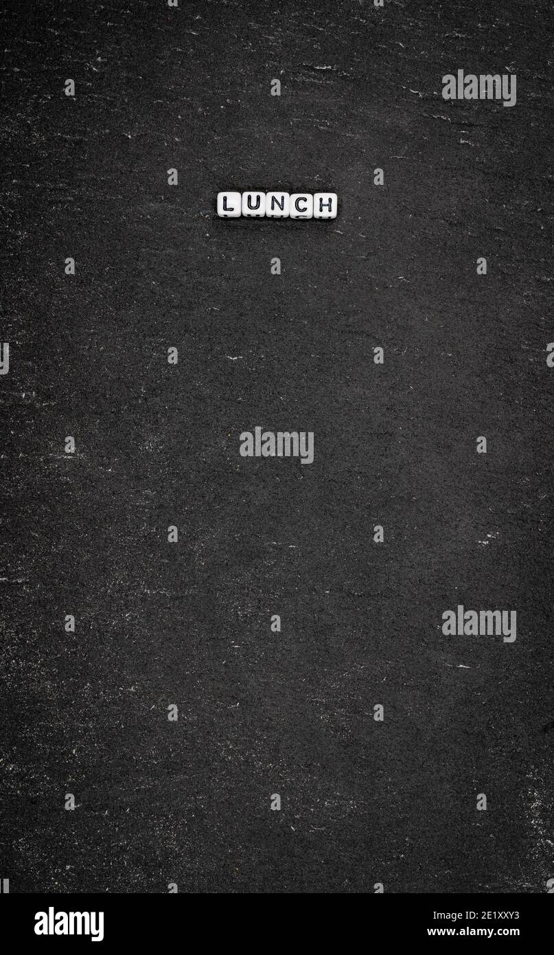 Lunch word hi-res stock photography and images - Alamy