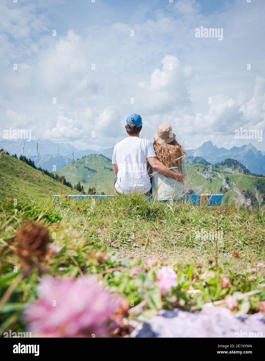 Couple enjoy breathtaking view hi-res stock photography and images - Alamy
