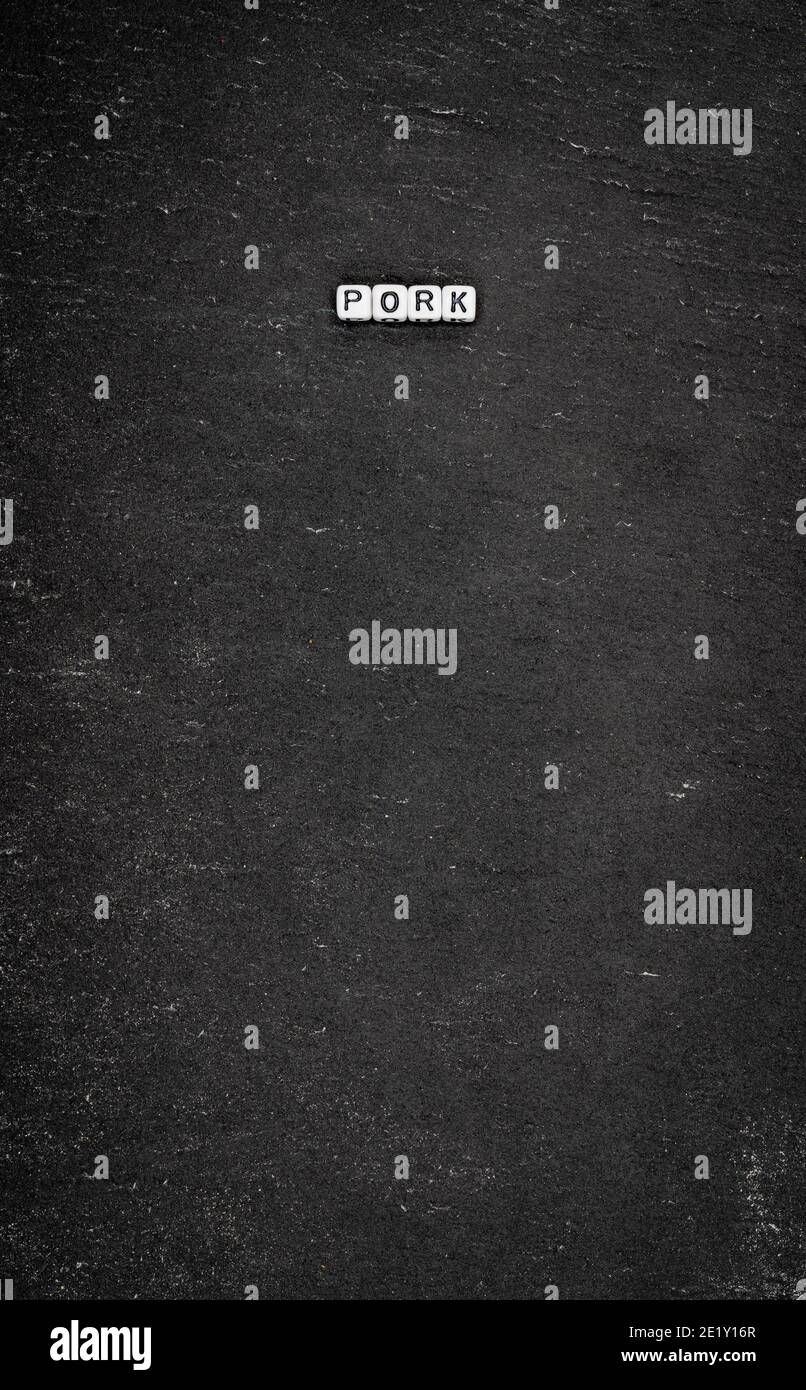 Pork word hi-res stock photography and images - Alamy