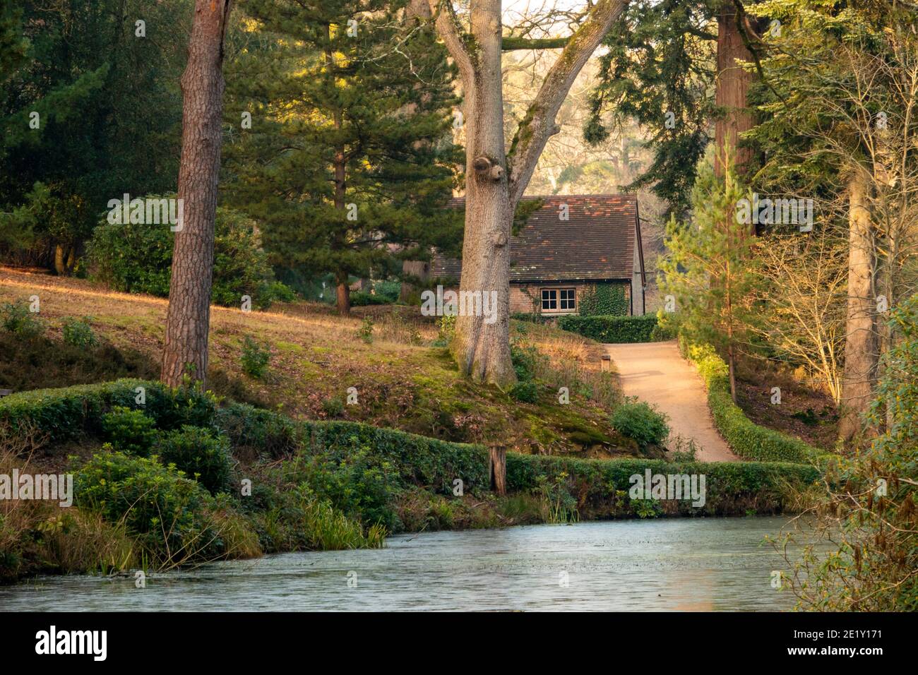 The Engineer House at Leonardslee Gardens, Sussex, England Stock Photo ...