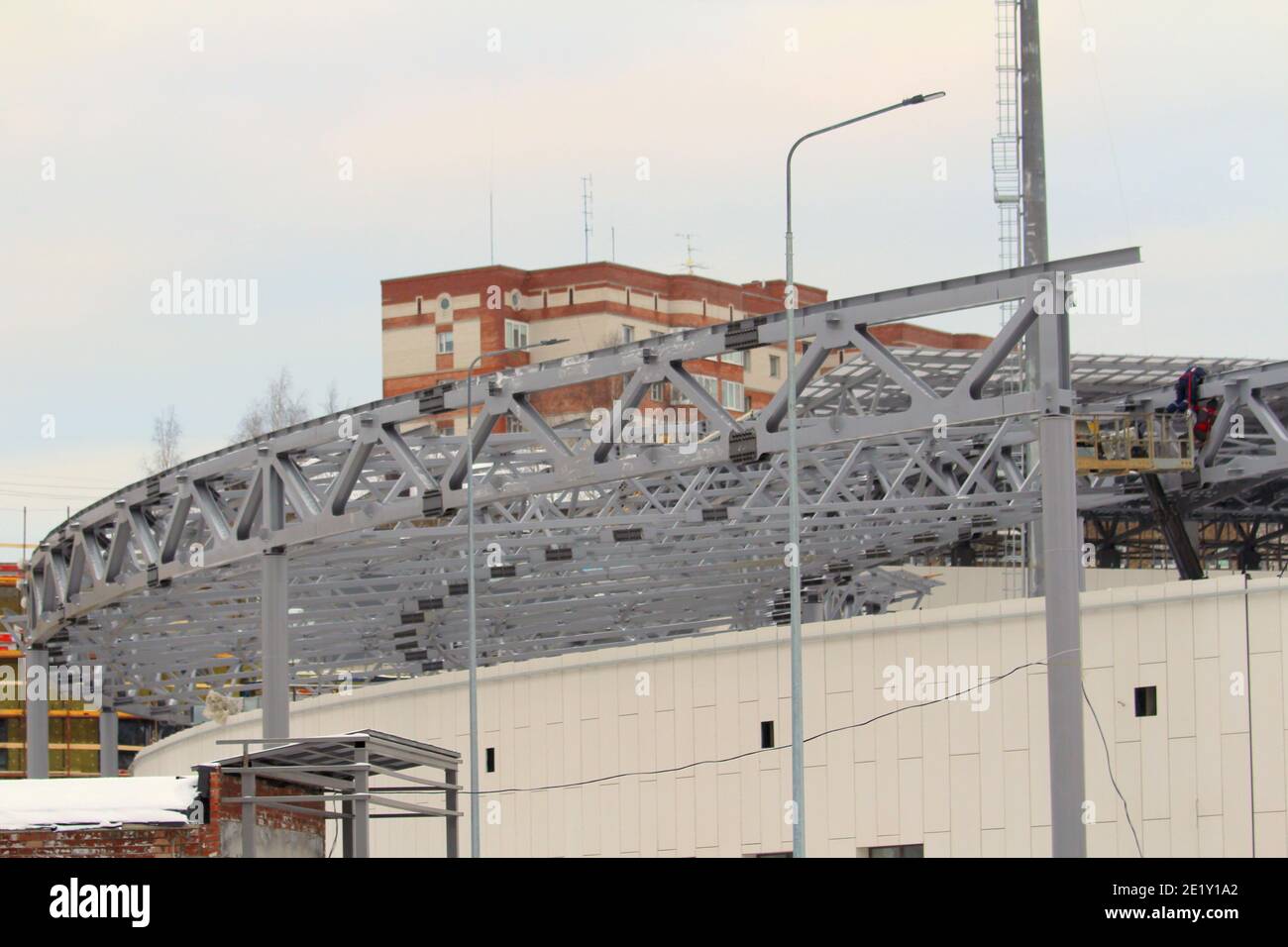 Metal steel structure for construction and renovation above the ...