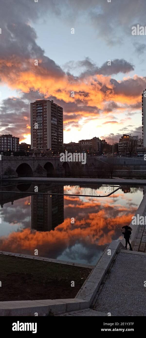 Madrid rio sunset hi-res stock photography and images - Alamy