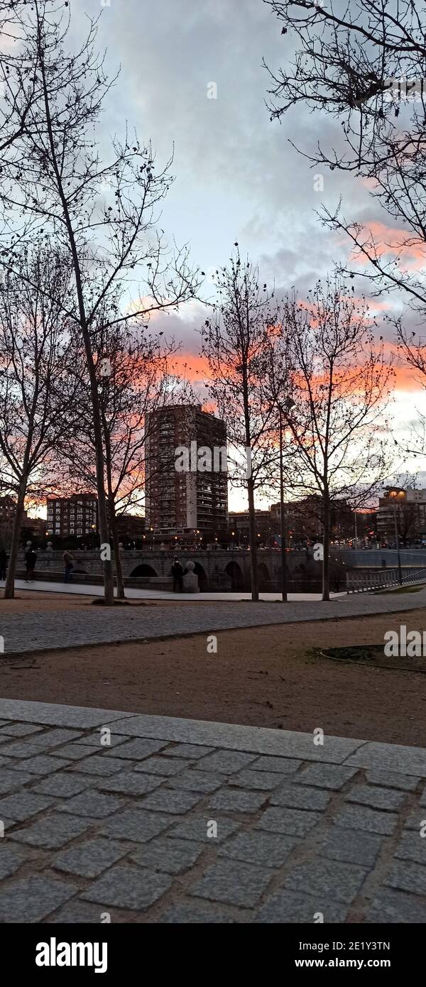 Madrid rio sunset hi-res stock photography and images - Alamy