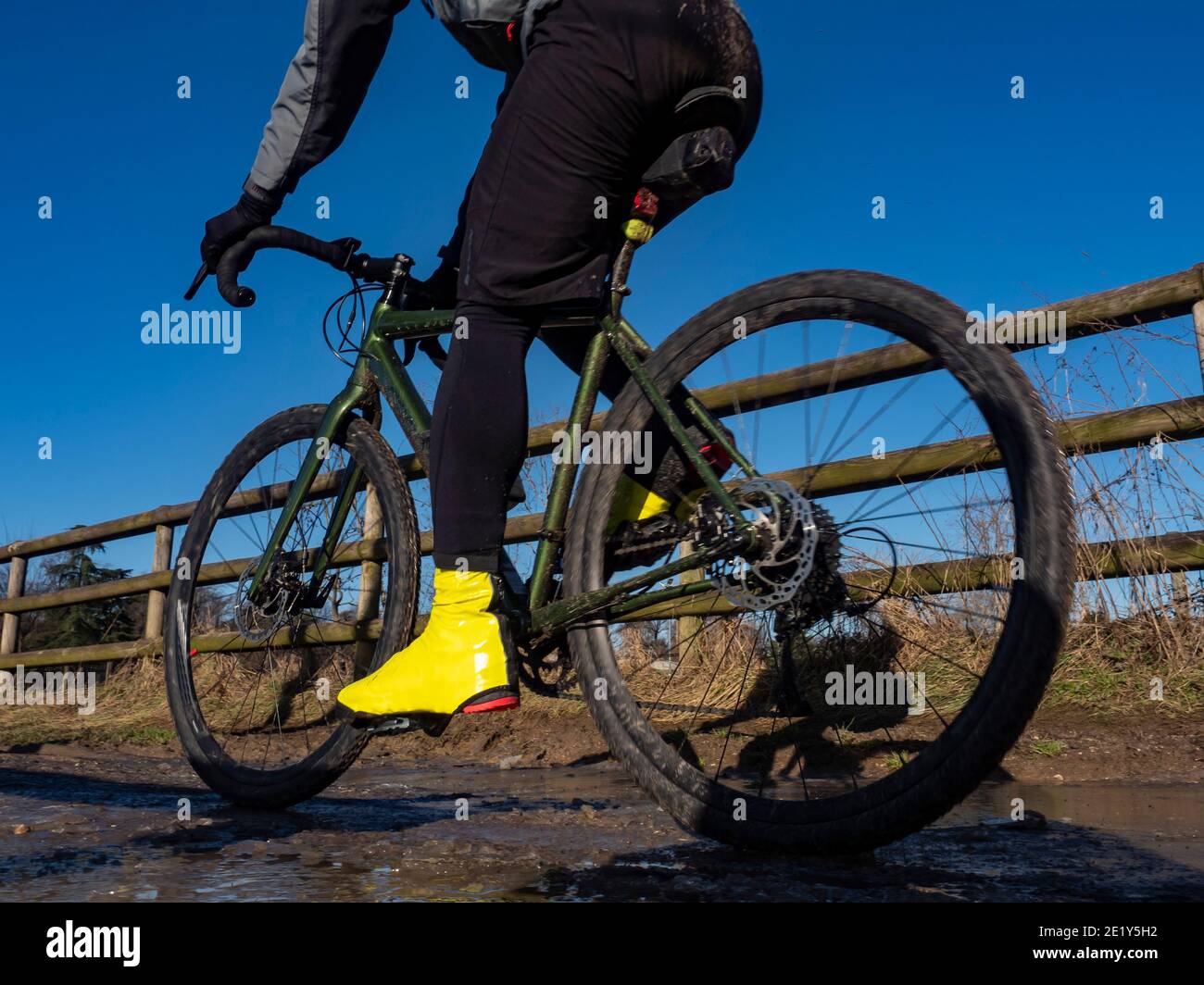 Cycling scene in a countryside Stock Photo - Alamy
