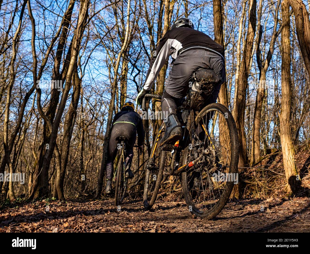 Cycling scene in a countryside Stock Photo - Alamy