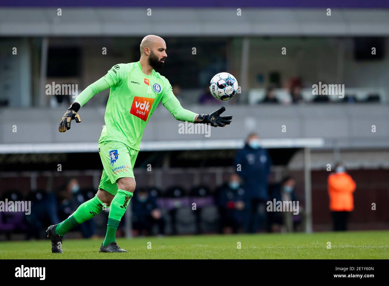 Gent's goalkeeper Sinan Bolat pictured during a soccer match between ...