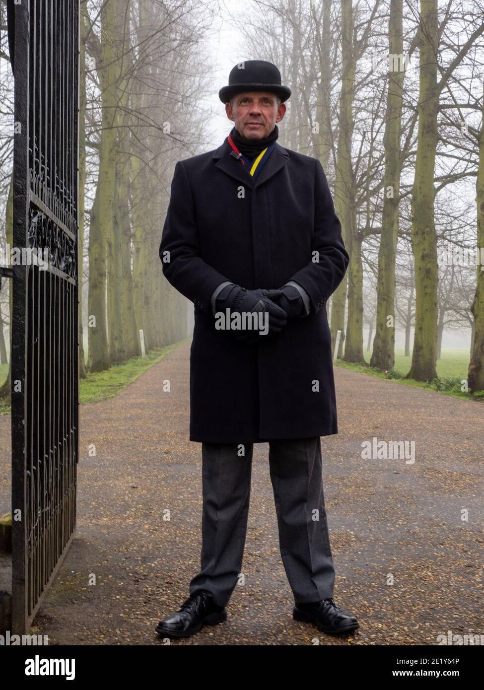 Simon, a porter at the back entrance to Trinity College, Cambridge ...