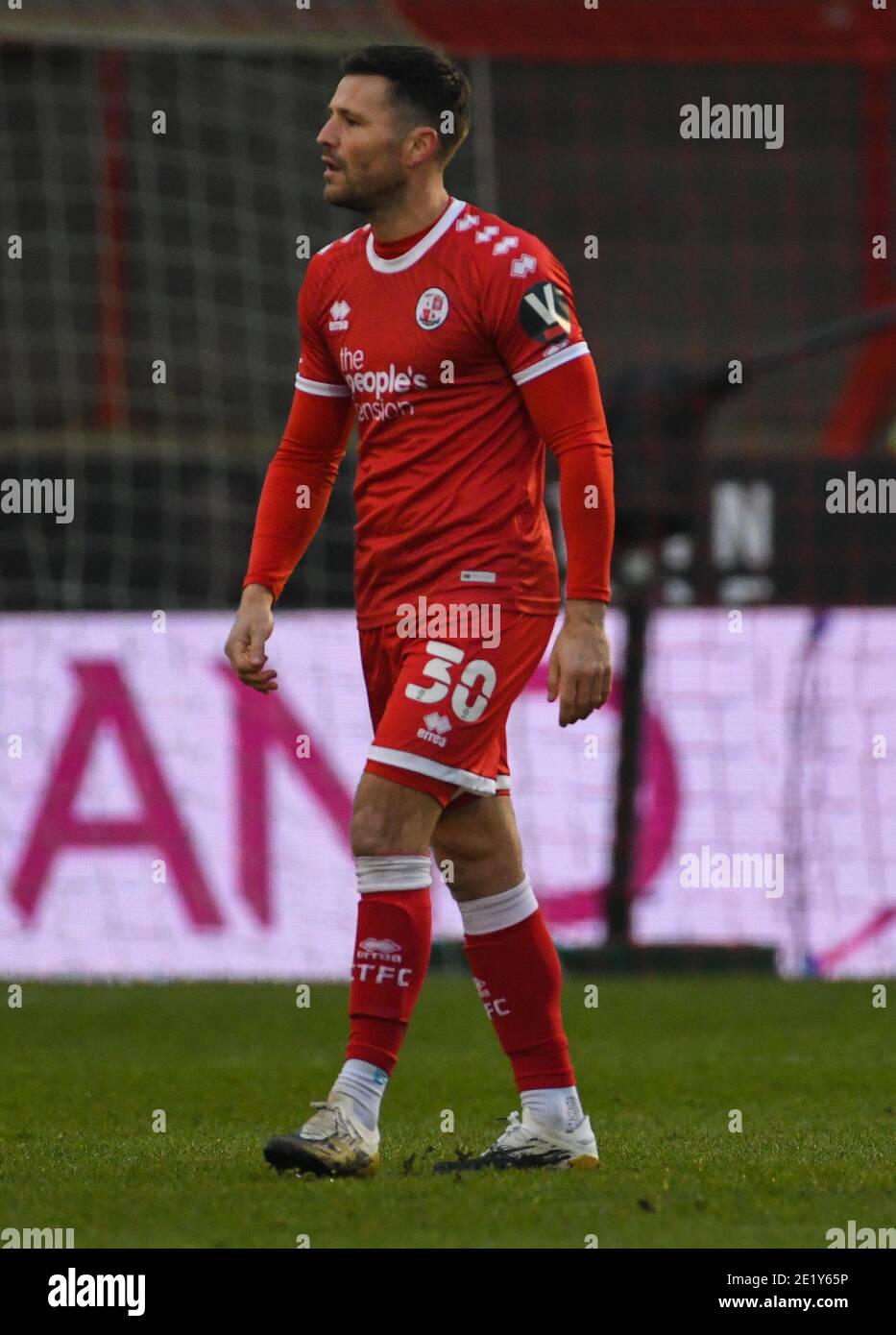 Crawley, UK. 10th Jan, 2021. Mark Wright of Crawley Town after the ...