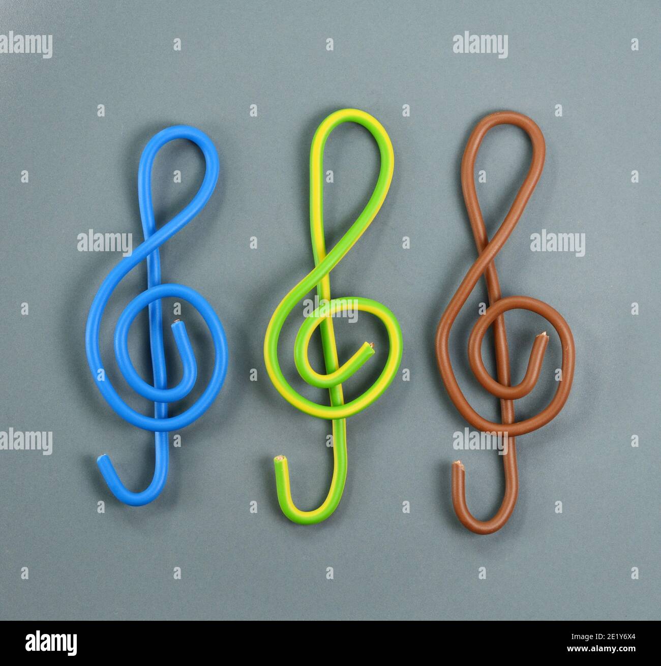 G clef made from isolated electric wire. Treble clef Stock Photo - Alamy