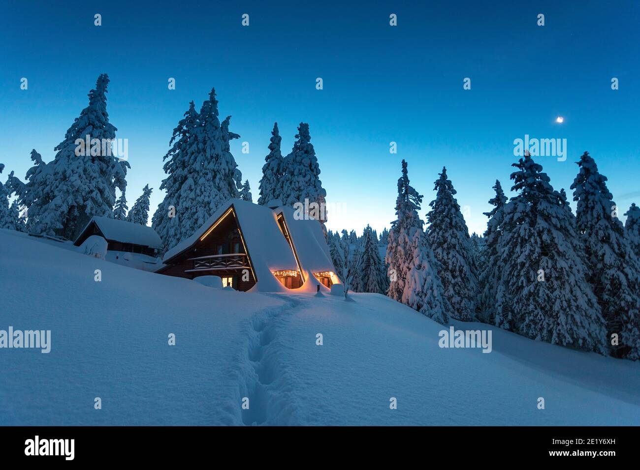 Snow Covered Mountains Christmas