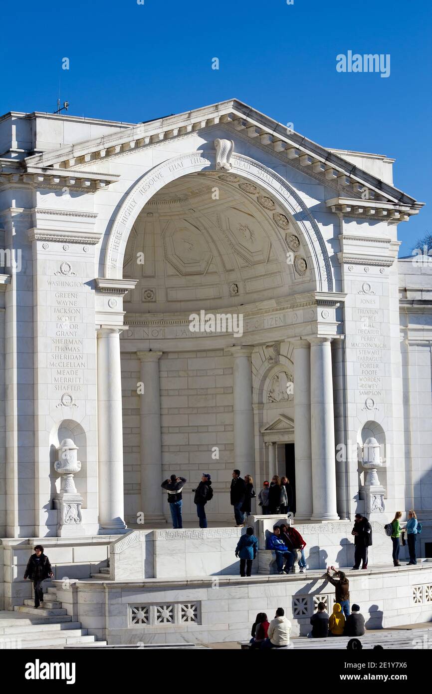 Memorial Amphitheater, Arlington Cemetery Virginia, Near Washington, DC ...