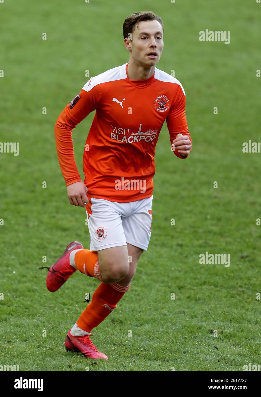 Blackpool's Dan Kemp during the Emirates FA Cup third round match at ...