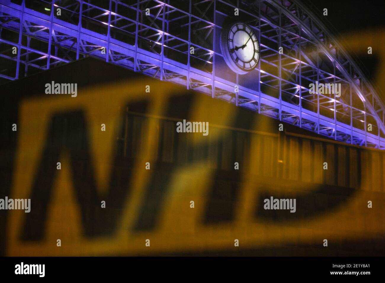 Manchester, UK - October 17 2020: An NHS Nightingale hospital sign ...