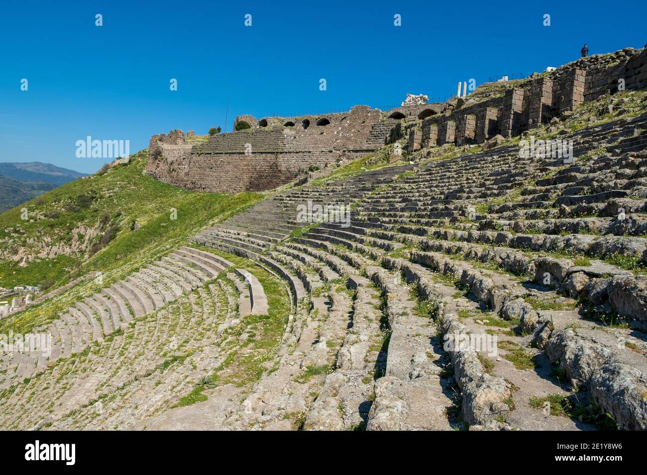 Roman amphitheatre (amphitheater) in the ruins of the ancient city of ...