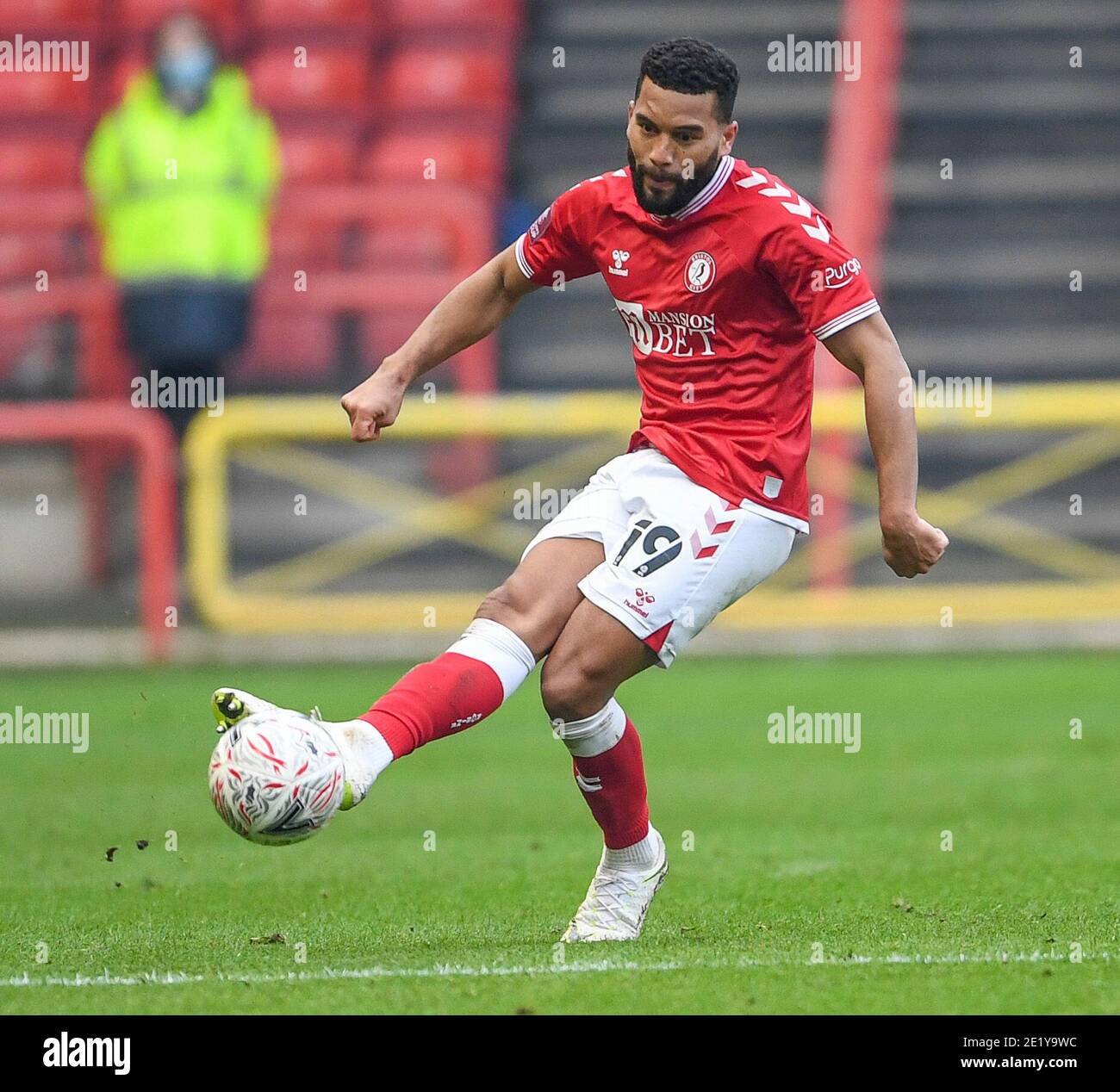 Adrian Mariappa of Bristol City during the FA Cup match at Ashton Gate ...