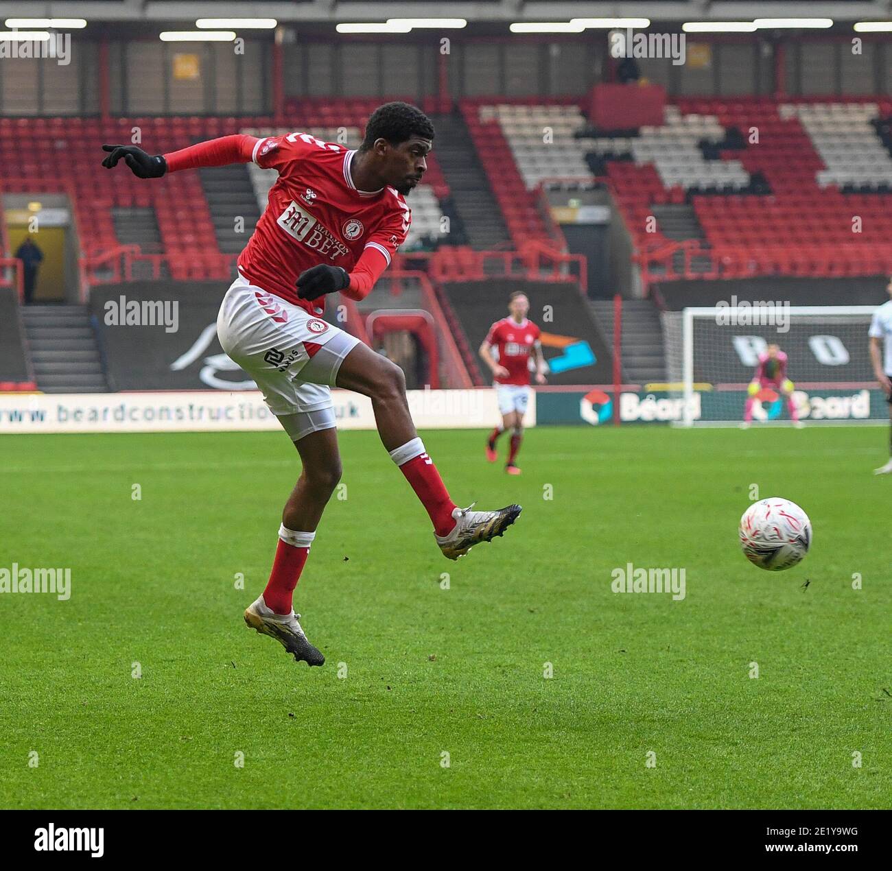 Tyreeq Bakinson of Bristol City during the FA Cup match at Ashton Gate ...