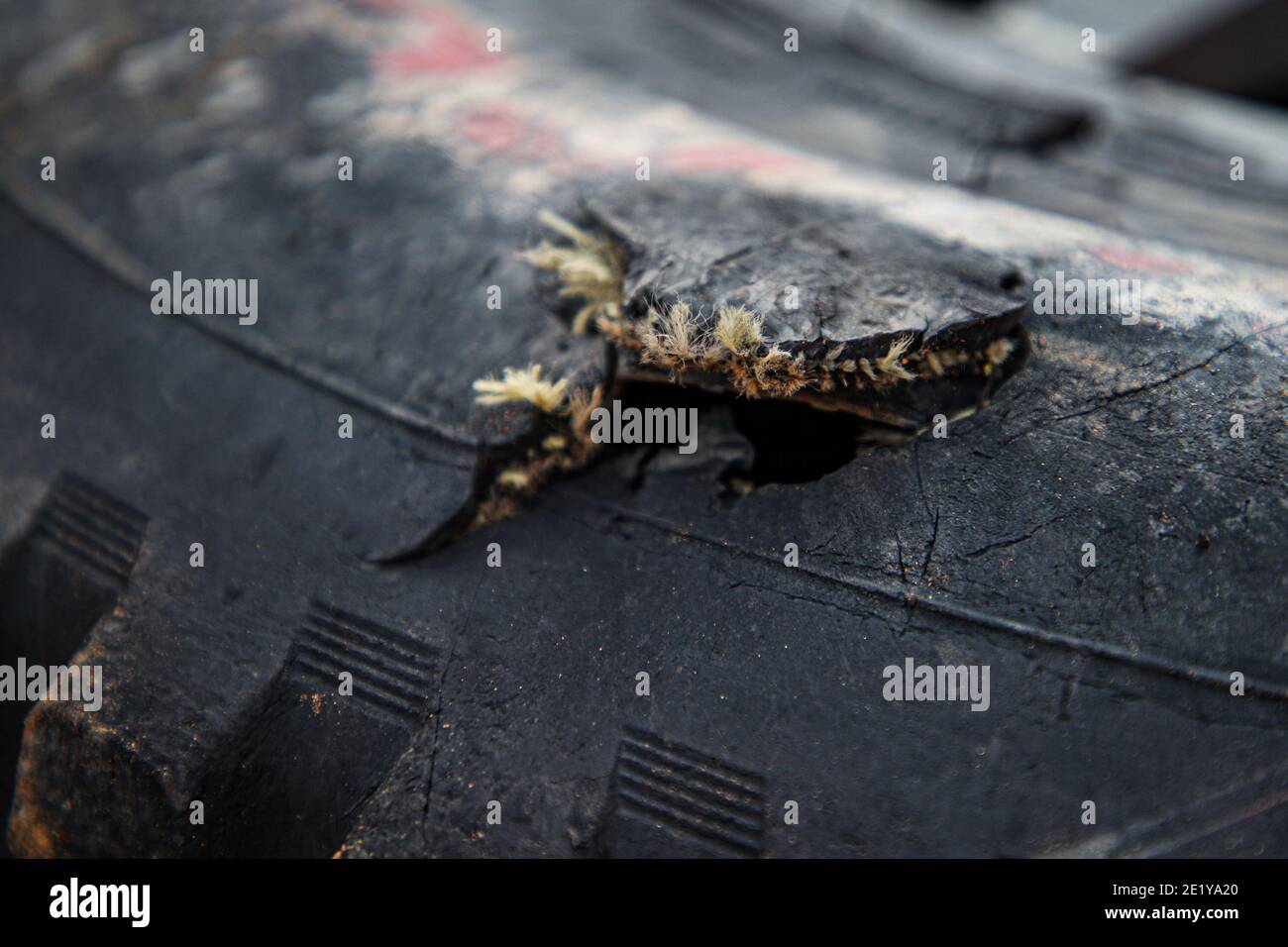 Puncture cars hi-res stock photography and images - Alamy