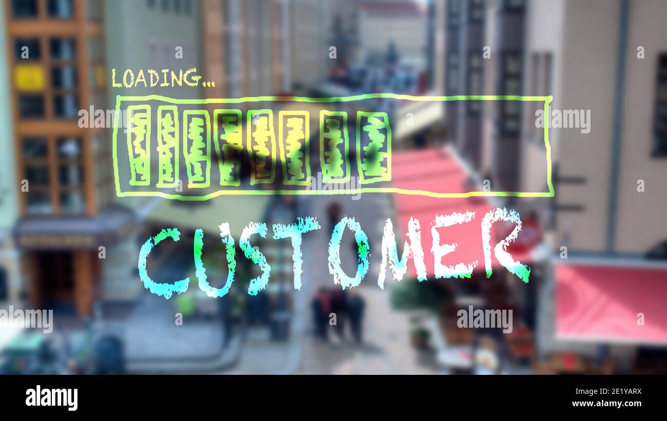 Street Sign the Direction Way to Customer Stock Photo - Alamy