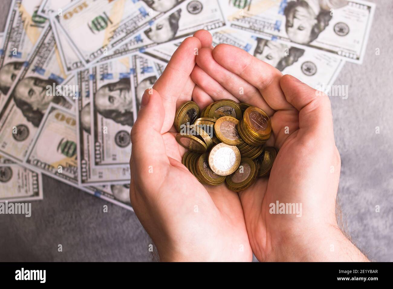 Hand palms silver hi-res stock photography and images - Alamy