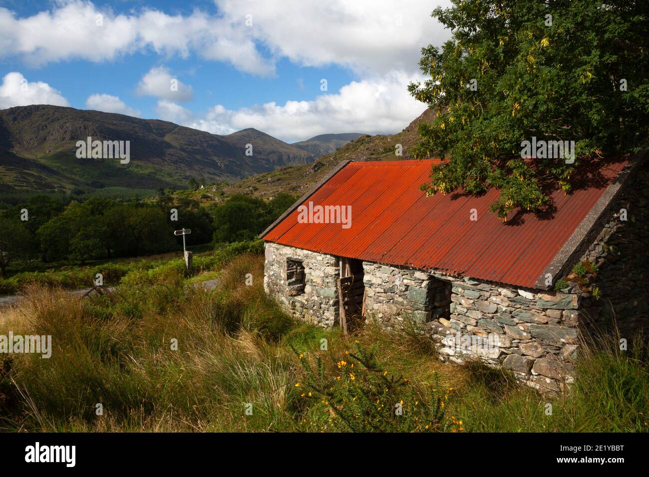 Abandoned cottage in the Black Valley near Killarney in Kerry in ...