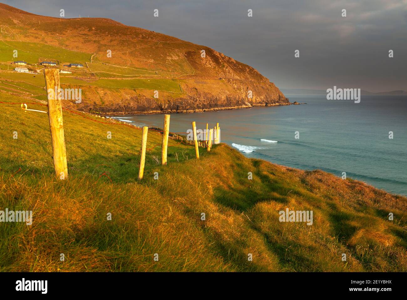 Coumeenole beach on the Slea Head drive on the Dingle peninsula on the ...