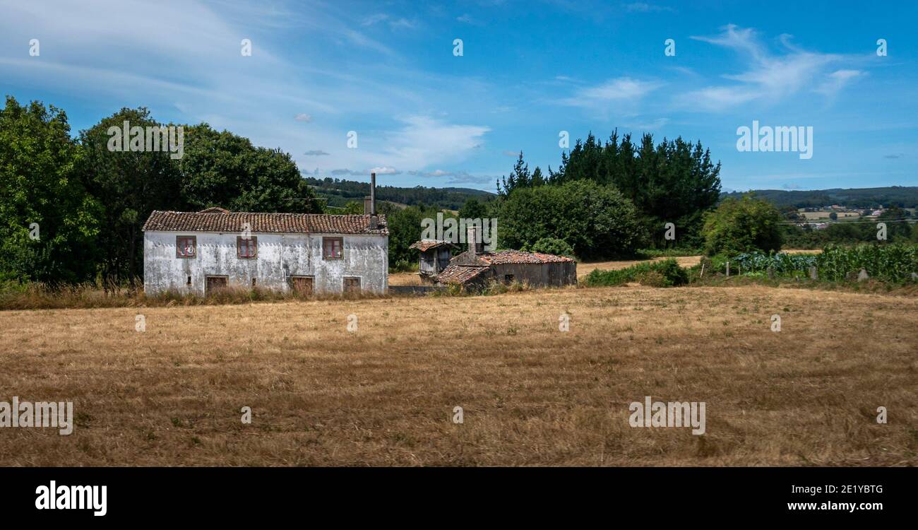 View of a typical farm in northern Spain Stock Photo - Alamy