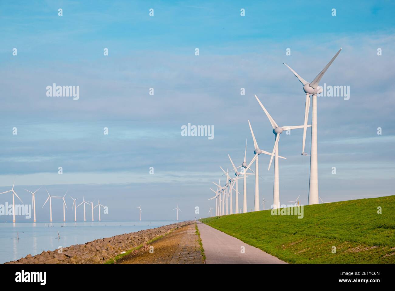 Windmills for electric power production Netherlands Flevoland, Wind ...