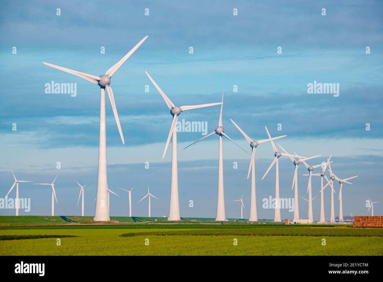 Windmills for electric power production Netherlands Flevoland, Wind ...