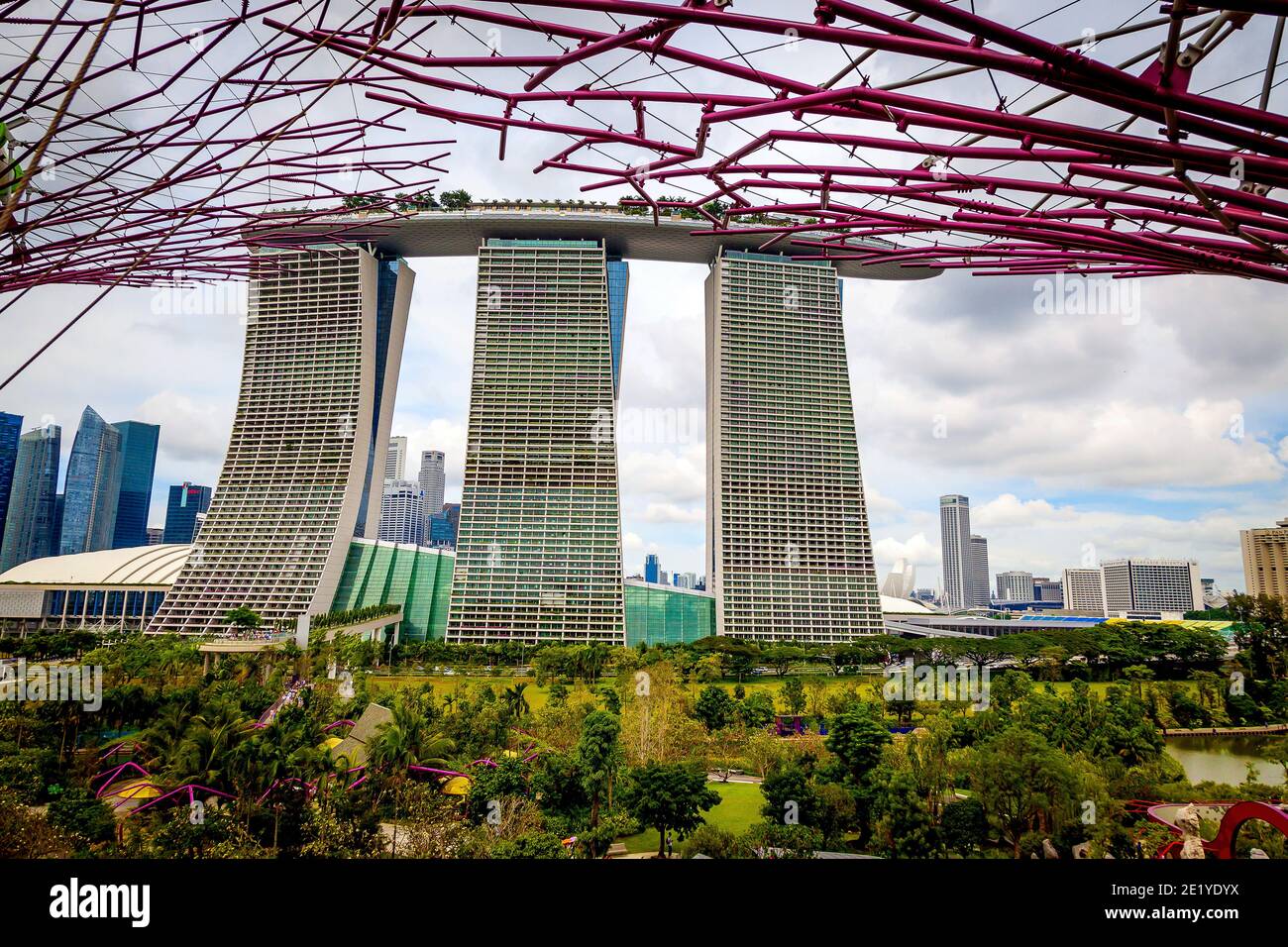 Marina Bay Sands hotel famous singaporian landmark. Singapore Stock ...