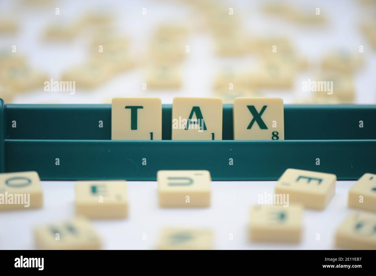 Scrabble tax hi-res stock photography and images - Alamy