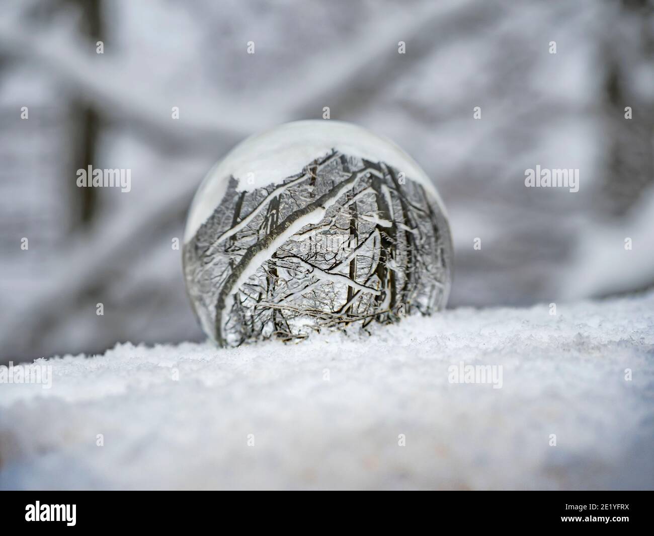 Ice glass ball Stock Photo - Alamy