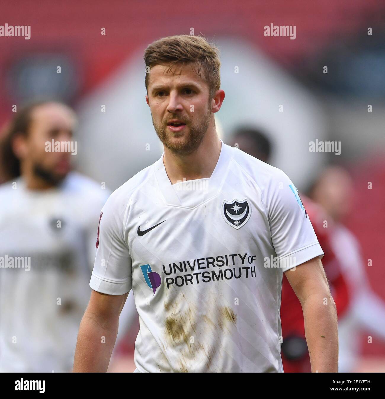 Michael Jacobs of Portsmouth during the FA Cup match at Ashton Gate ...