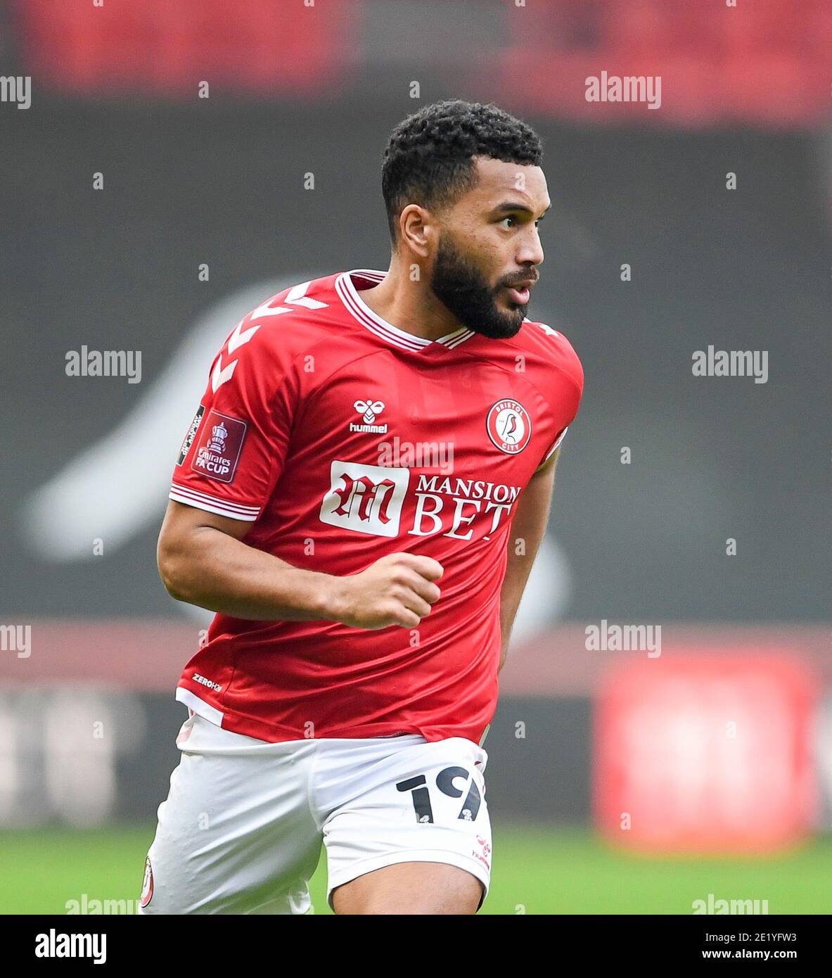 Adrian Mariappa of Bristol City during the FA Cup match at Ashton Gate ...