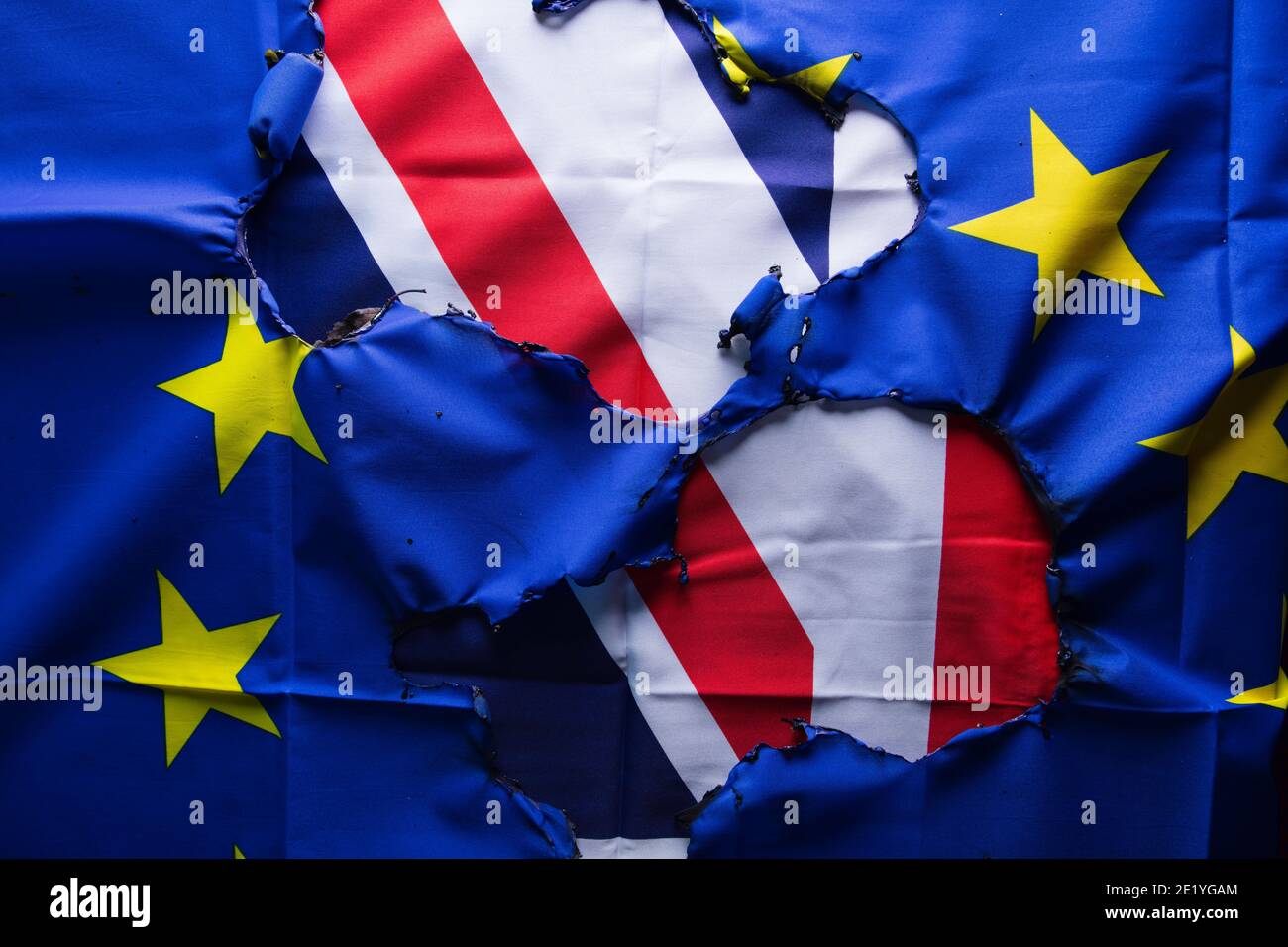 Union jack flag behind white hi-res stock photography and images - Alamy