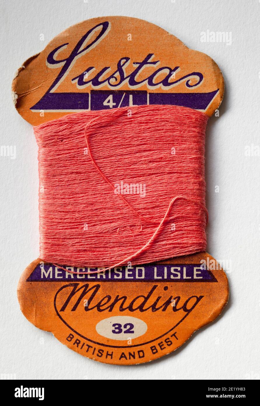 Vintage Lusta Darning or Sewing Thread Stock Photo - Alamy