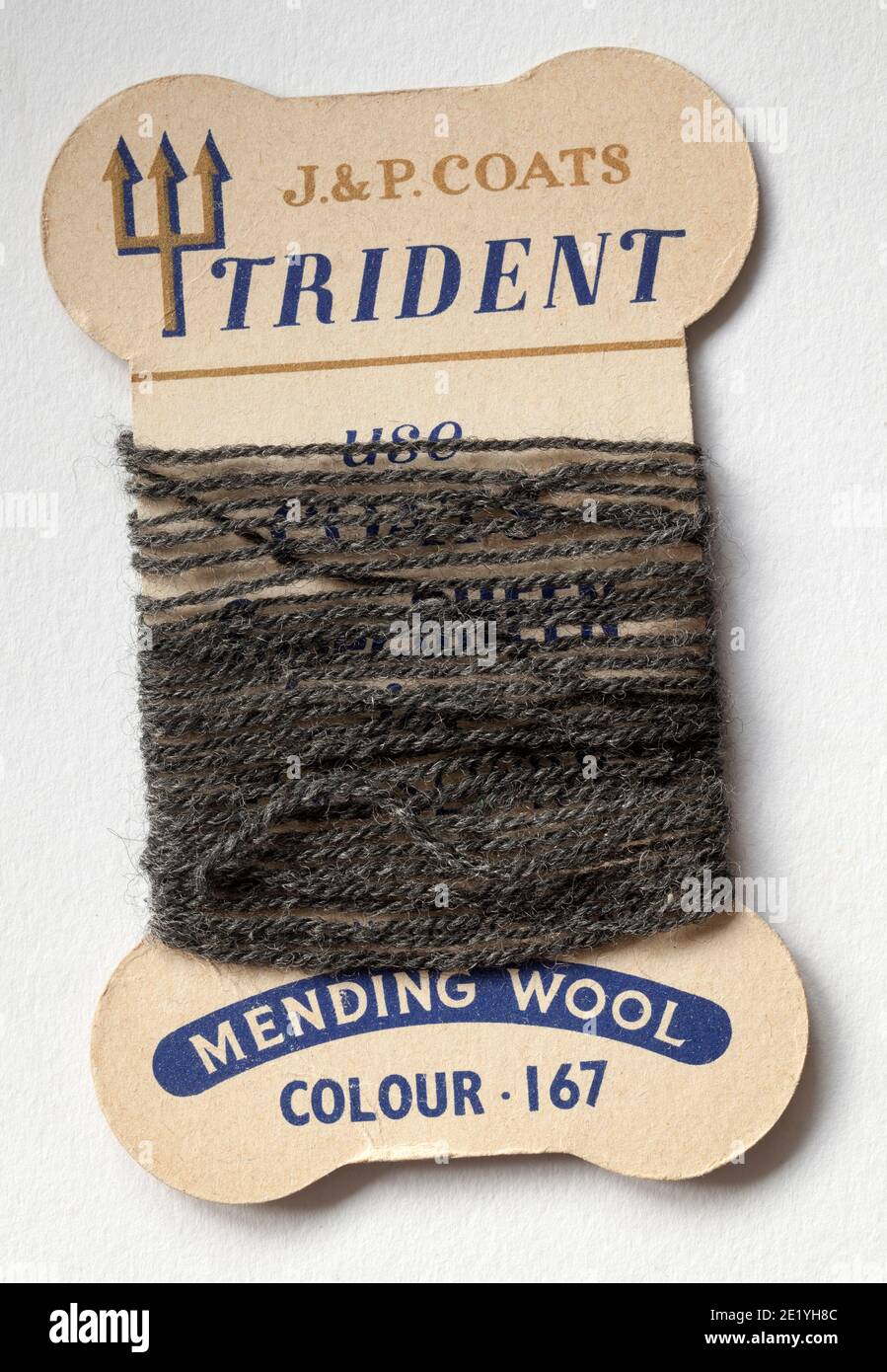 Vintage Trident Darning or Sewing Thread Stock Photo - Alamy
