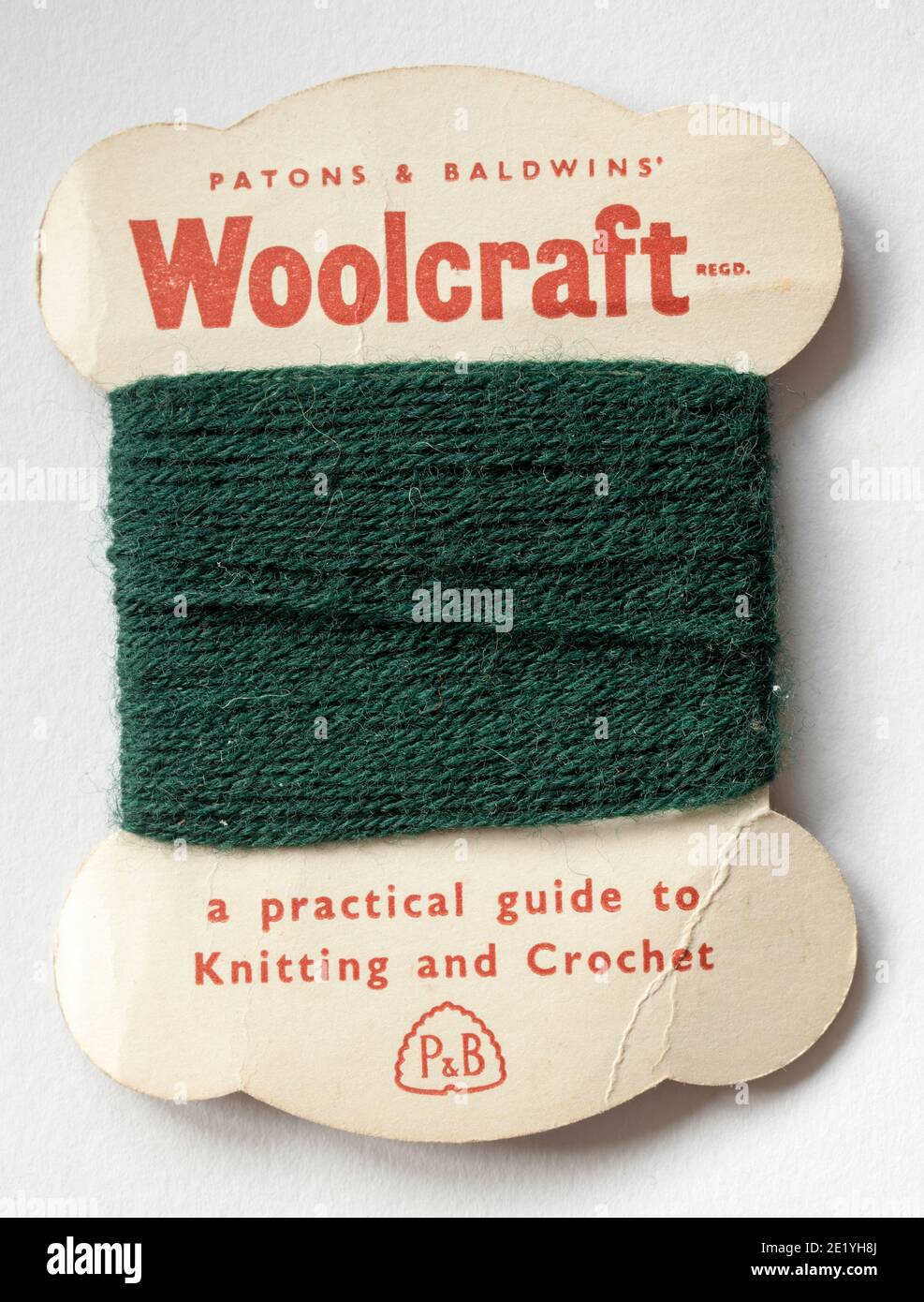 Vintage WOOLCRAFT Darning or Sewing Thread Stock Photo - Alamy